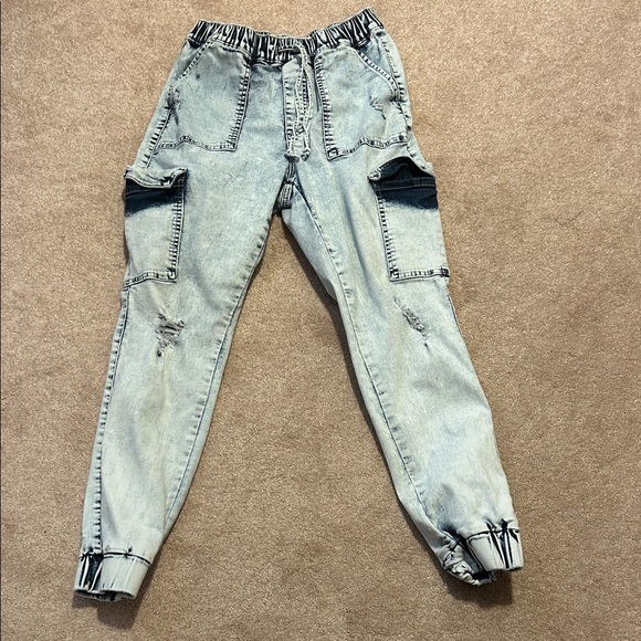 Wax Jean | Jeans | Wax Jean Light Blue Cargo Womens Jeans | Poshmark